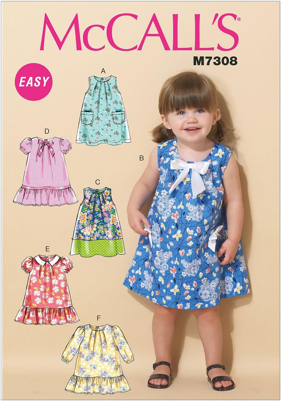 New Look Sewing Pattern 6578 - Toddler Dresses Sizes: A (1/2,1,2,3,4 ...