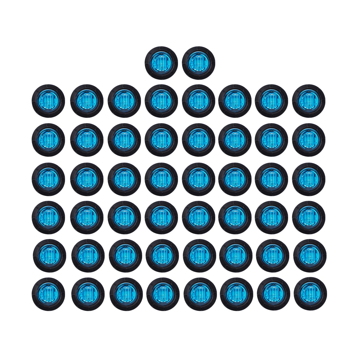 Snapklik.com : TMH 50 Pcs 3/4 Inch Round Blue LED Side Marker Indicator ...