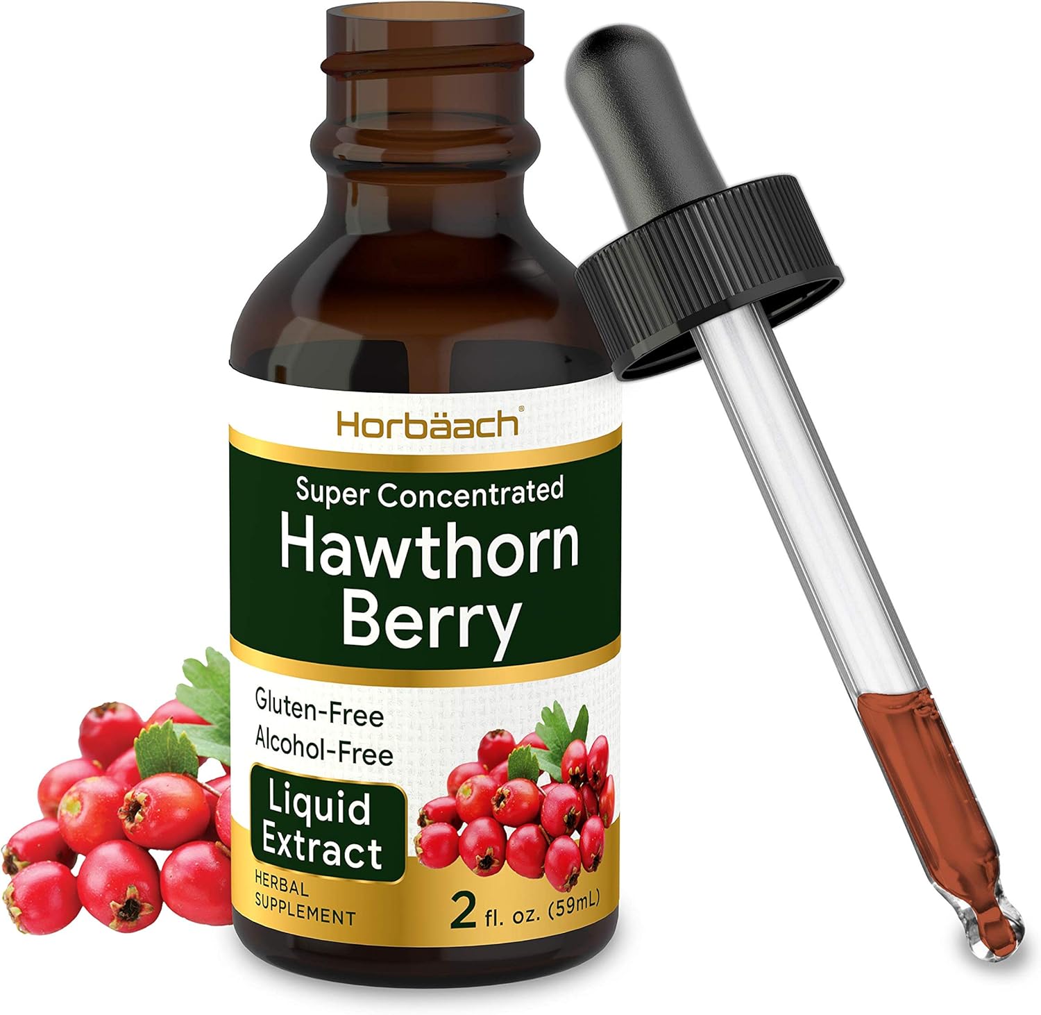 Amazon.com: Hawthorn Berry Extract | 2 fl oz | Alcohol Free Hawthorne ...