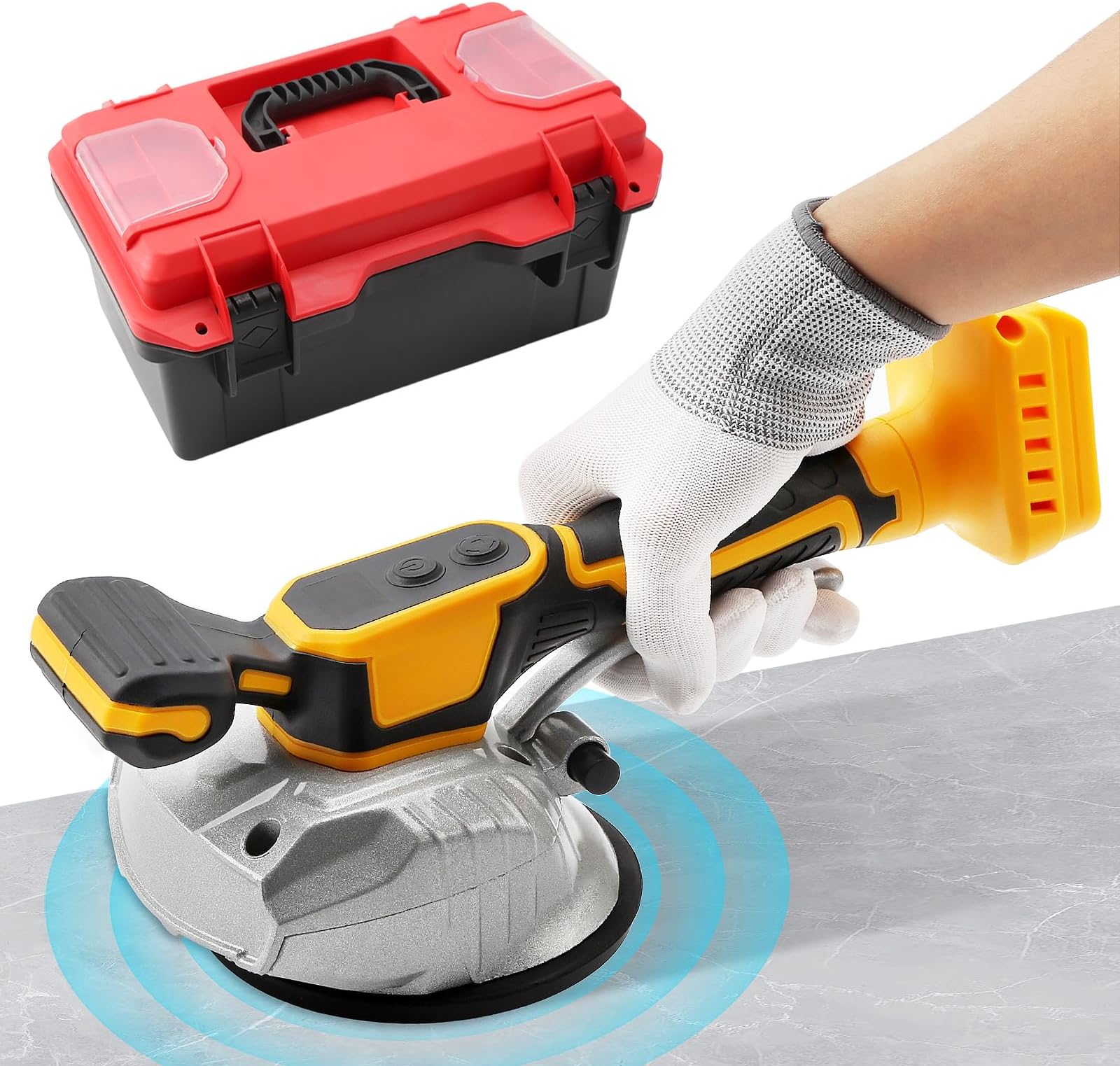 LASIEYO Cordless Tile Vibration Leveling Machine, for Dewalt 20V Max ...