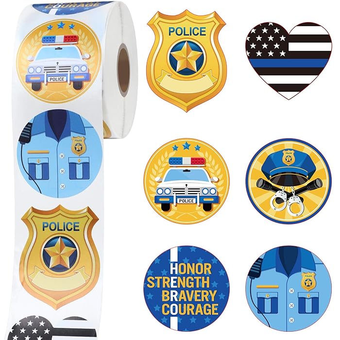 Buy 600 Pieces Police Stickers Police Officer Party Stickers Police ...