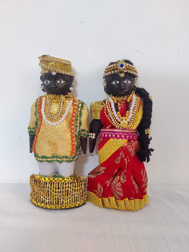 PujaCelebrations Decorated Marapachi Doll Pair, Marapachi Raja Rani ...
