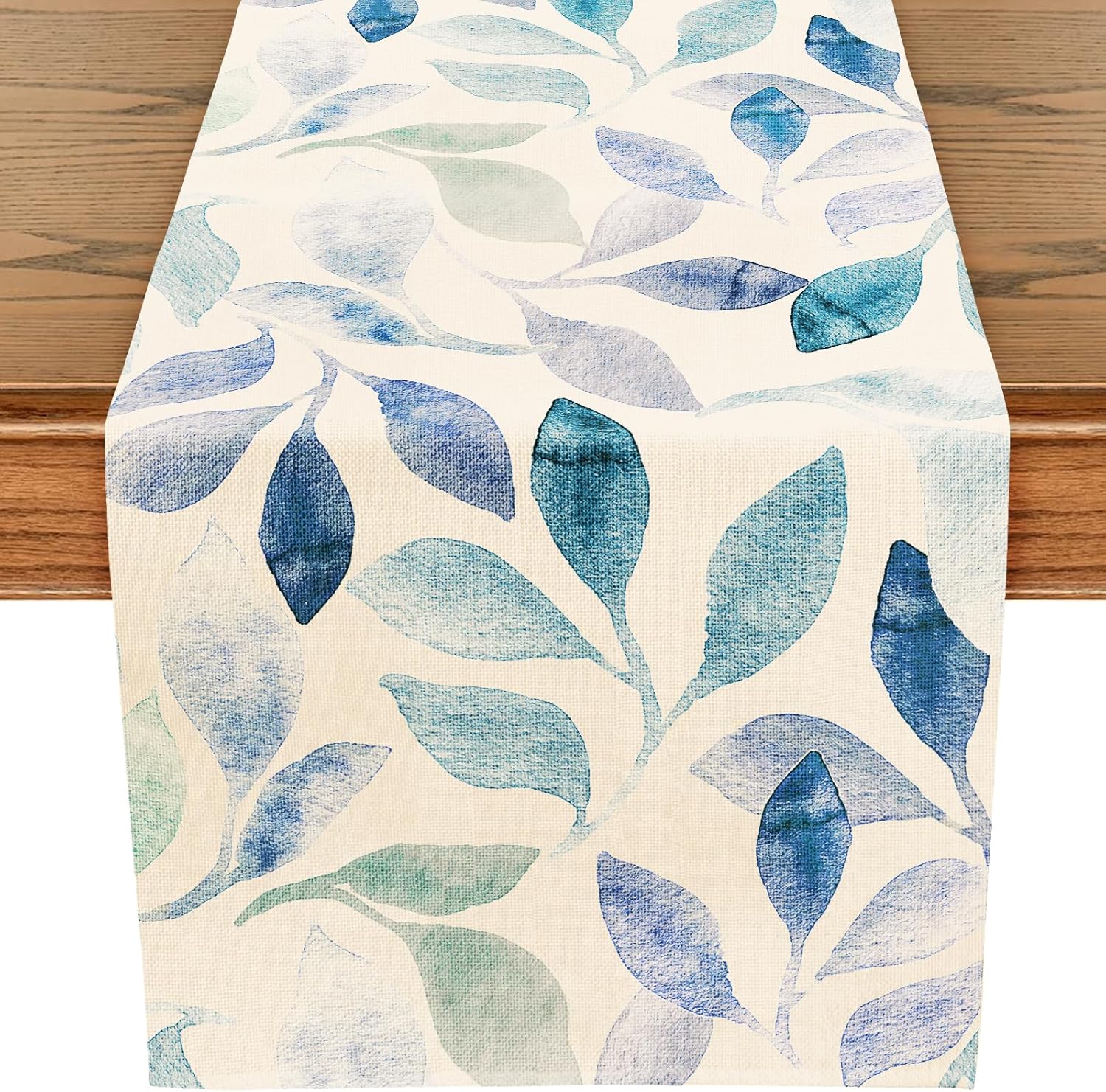 Amazon.com: WRAPAHOLIC Blue Ink Leaves Table Runner - 13 x 72 Inch ...