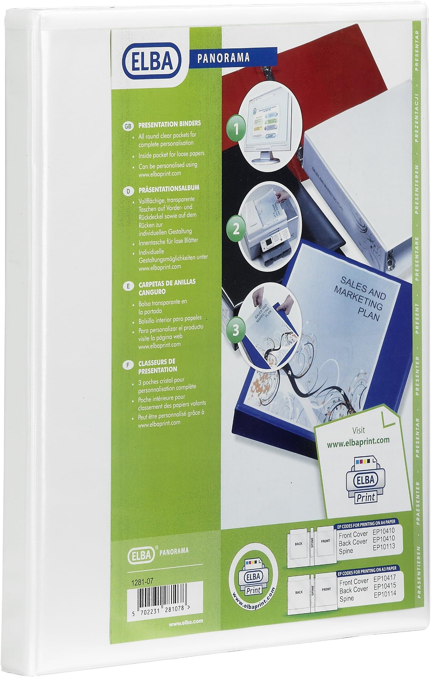 Emgee Ring Binder PVC Oblong 4 D-ring 40mm Capacity A3 Blue Ref 570451 ...