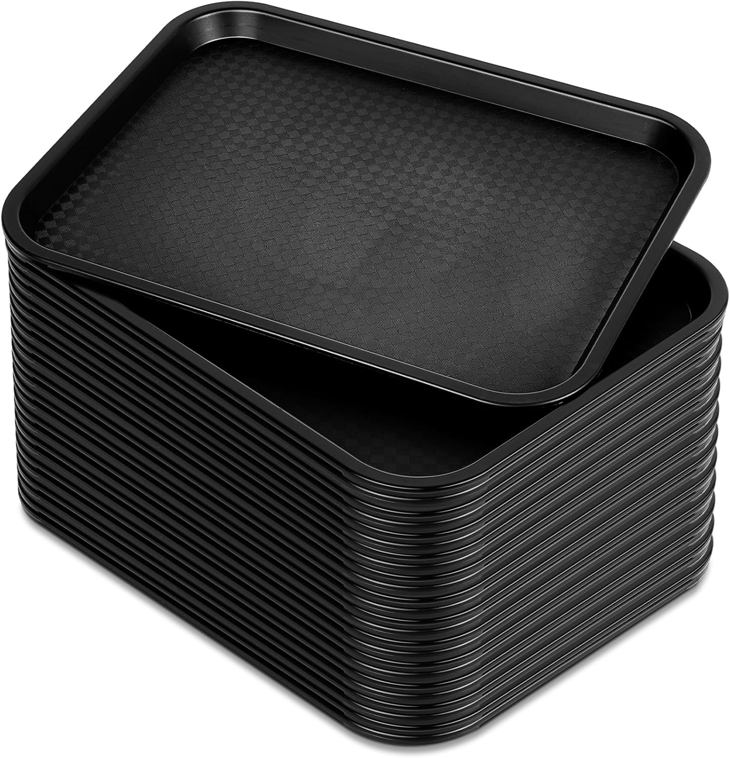 Amazon.com | Nuanchu 24 Pieces Nonslip Serving Tray 13.8 x 10.6 Inch ...