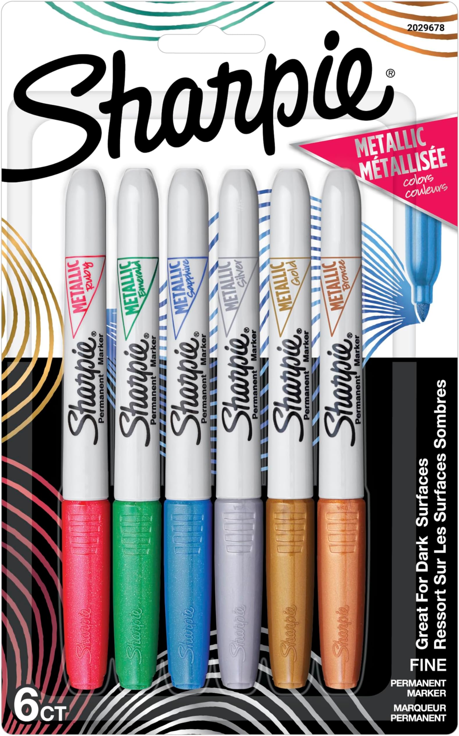 Sharpie Permanent Markers, Fine Point, Assorted Colors, 12 Count ...