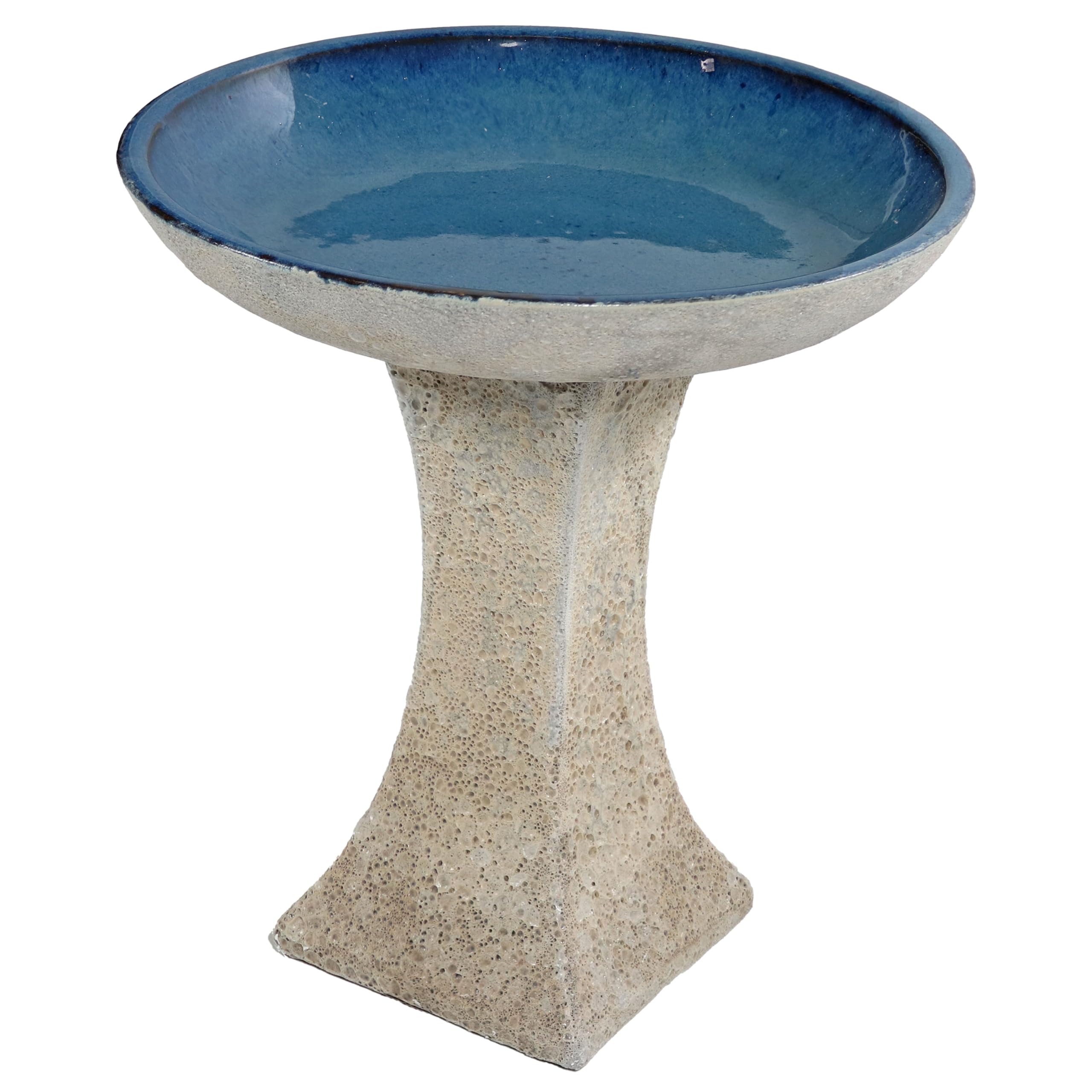 Snapklik.com : Sunnydaze Ceramic Bird Bath For Outside - 16" H - UV ...