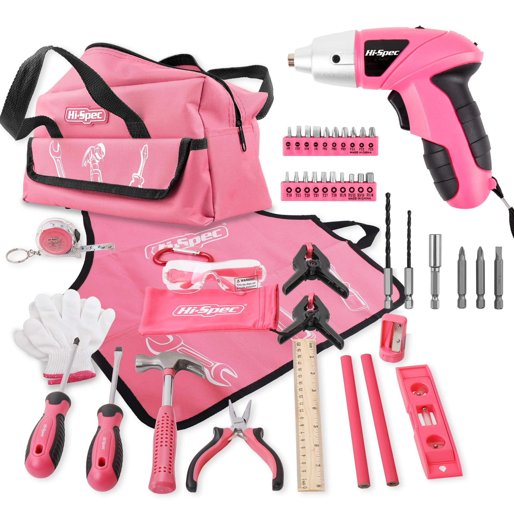 Amazon.com: Hi-Spec 27 Piece Pink 4.8V Electric Cordless Power ...
