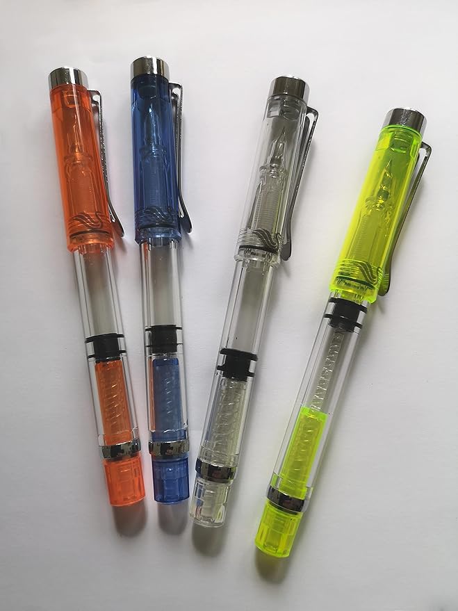 Shuga 4 Manga Fountain Pens with Semi Flexible Maru nib (mapping pen ...