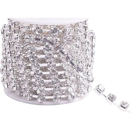 Amazon.com: Jerler 10 Yards Crystal Rhinestone Trim SS24/5.0mm, Close ...
