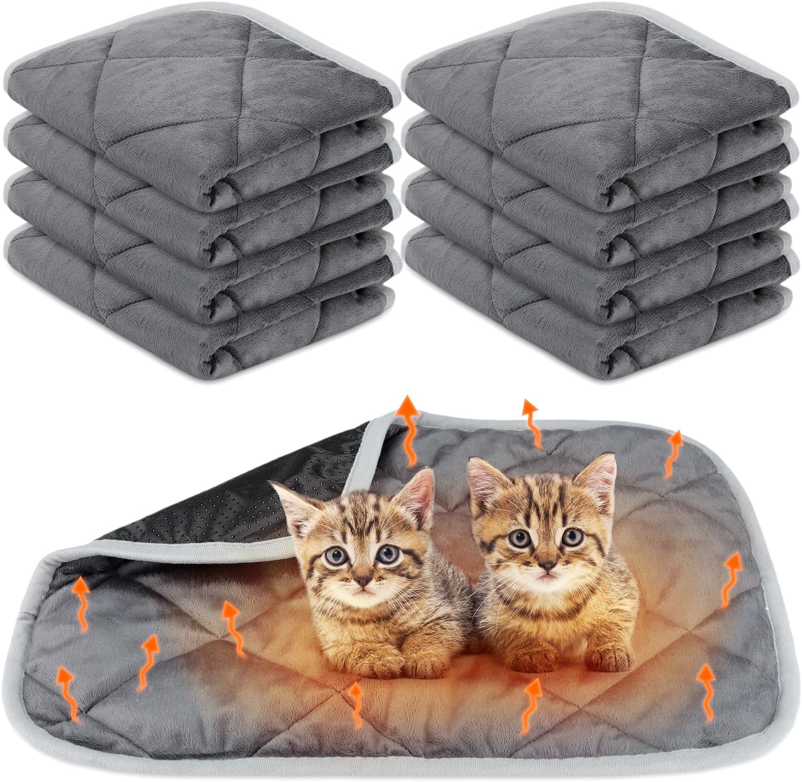 Amazon.com : Clysee 4 Pack Self Heating Cat Bed Cat Self Warming Pad ...