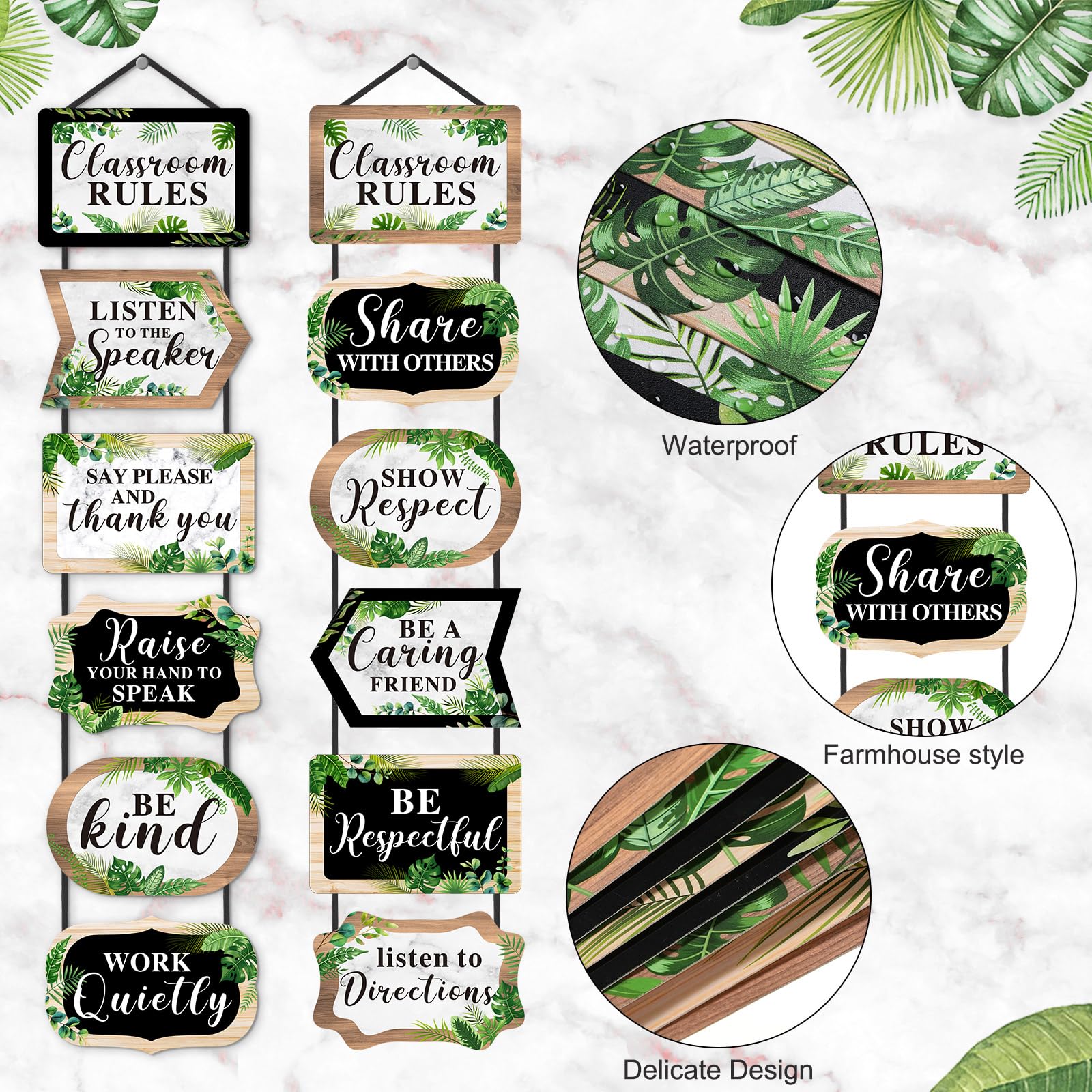 Snapklik.com : Classroom Rules Posters Eucalyptus Farmhouse Classroom ...
