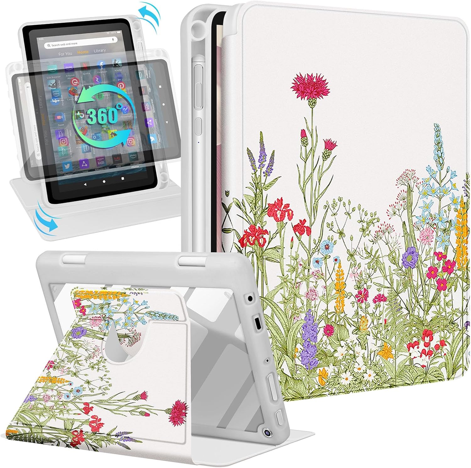 Amazon.com: Kidcube for Kindle Fire HD 8/8 Plus Tablet Case - 10th/12th ...