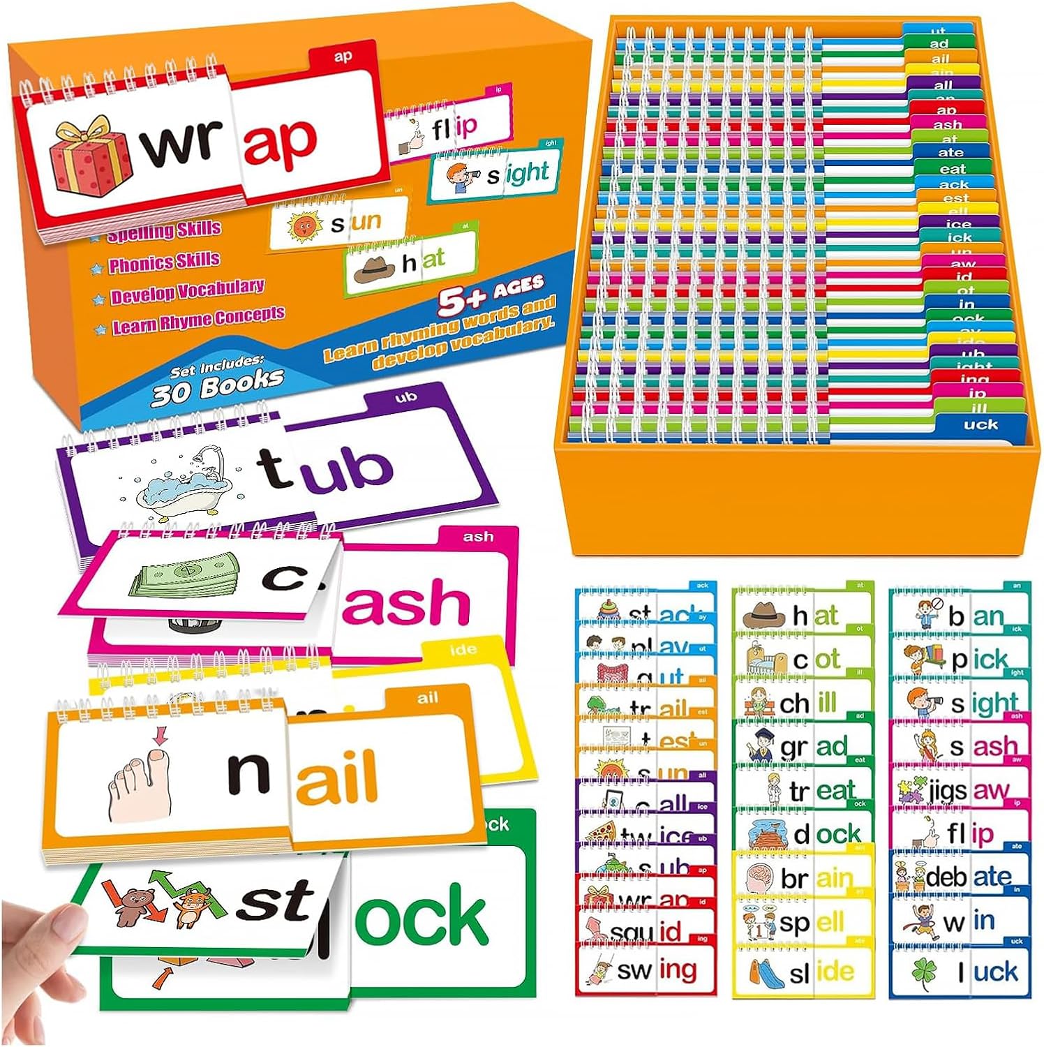 30 Read and Rhyme Flip Books - Word Family Build Book - Word Families ...