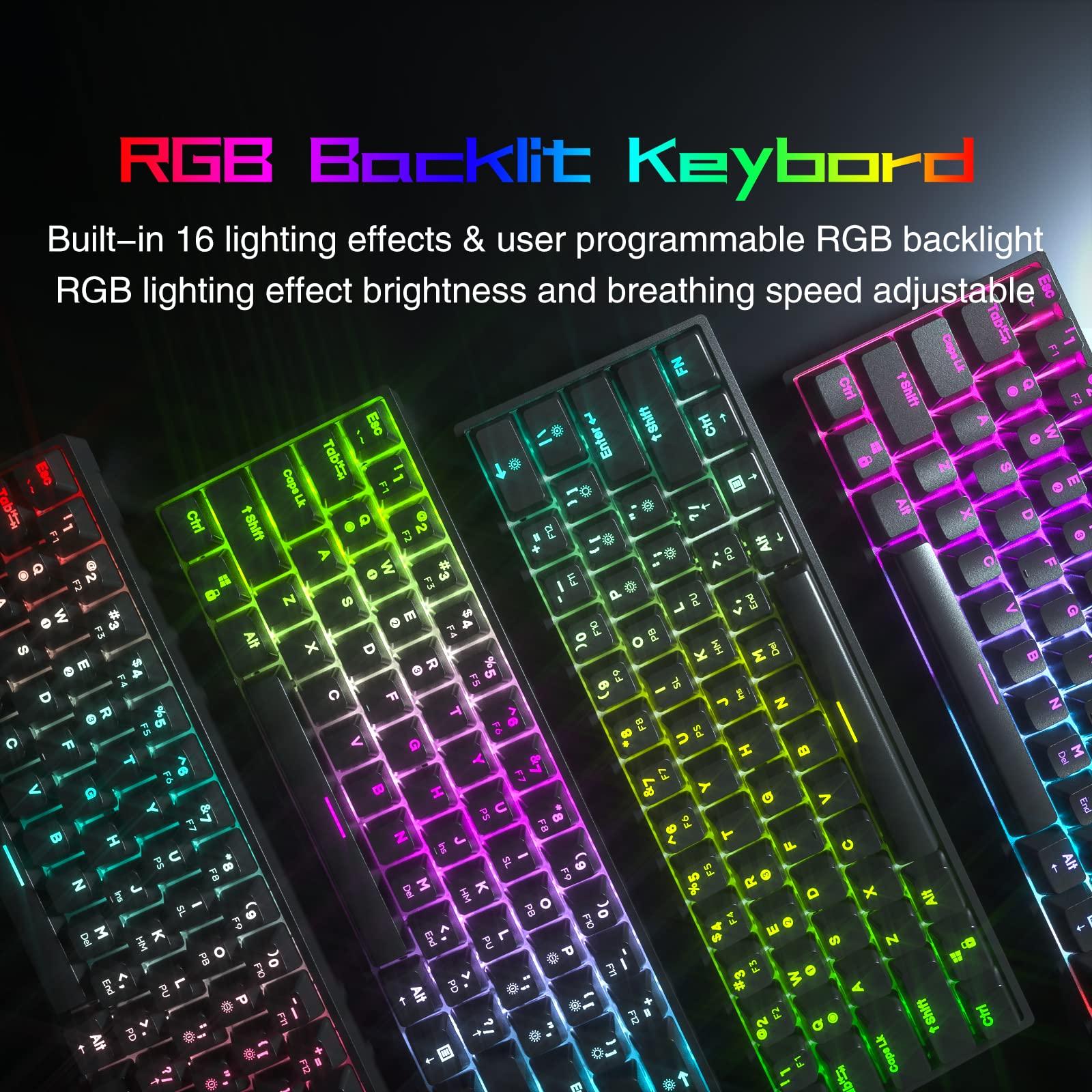 DIERYA DK61E 60% Wired Mechanical Gaming Keyboard, Hot Swap Optical ...