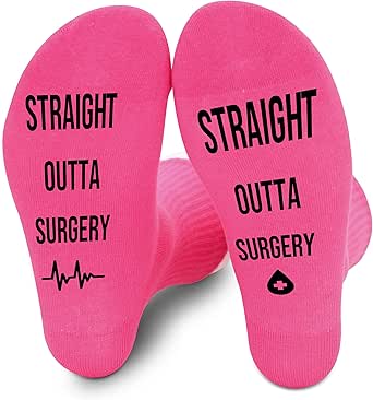 Amazon.com: ANYEMW Straight Outta Surgery Socks - Get Well Gifts For ...