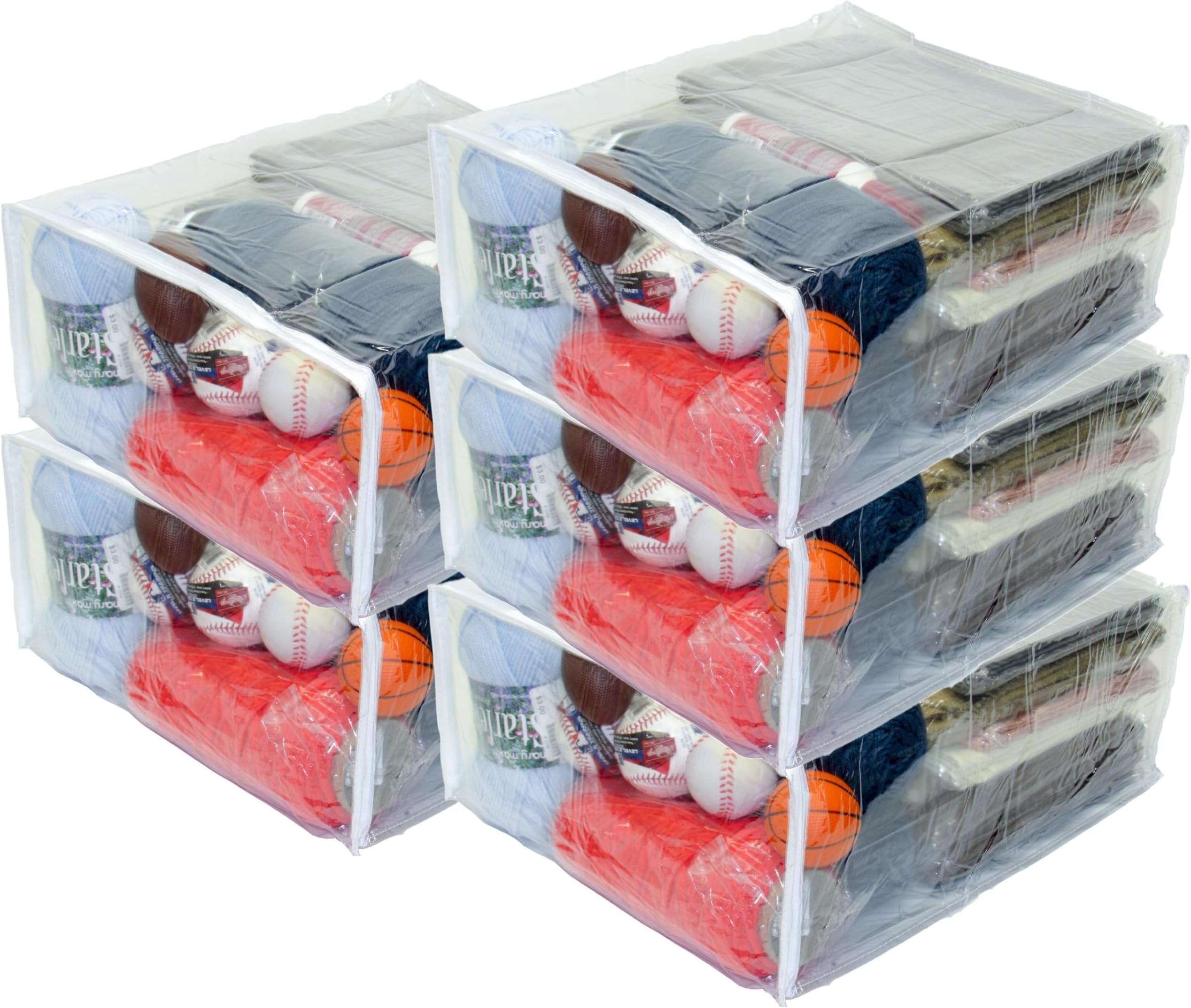 Amazon.com: 10-Pack Clear Vinyl Zippered Storage Bags 15 x 18 x 6 Inch ...