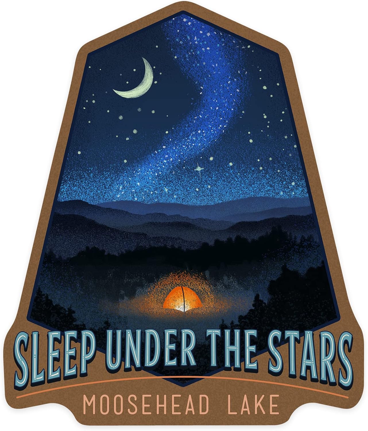 Amazon.com: Die Cut Sticker Moosehead Lake, Maine, Sleep Under The ...