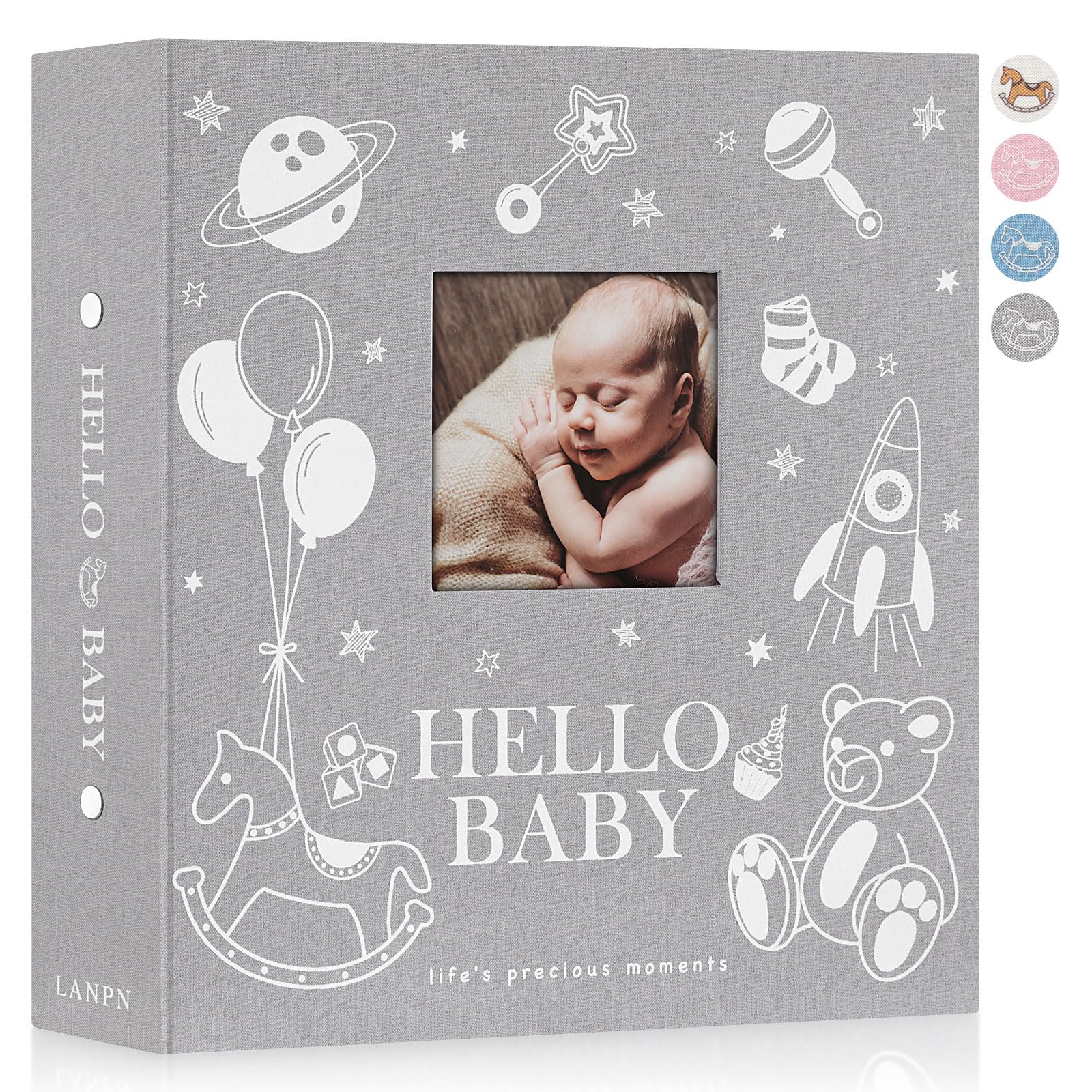 Snapklik.com : Lanpn Baby Photo Album 4x6 600 Pockets, Linen Cover ...