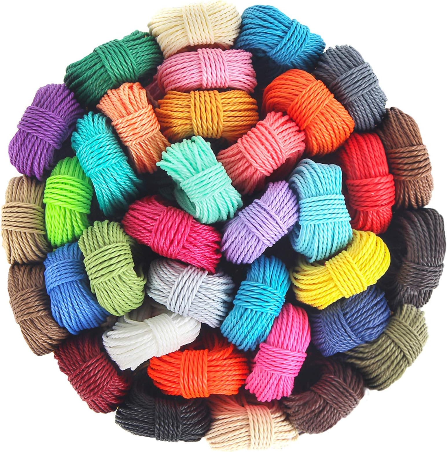 Amazon.com: Waxed String 35 Colors 1mm 382 Yard | Waxed Polyester Cord ...