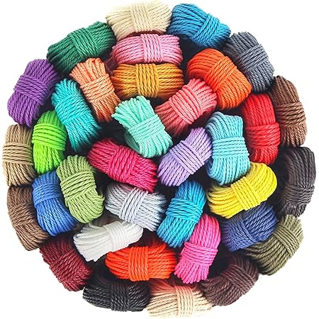 Amazon.com: Waxed Thread 30 Colors 1mm 328 Yards Wax Cotton String ...