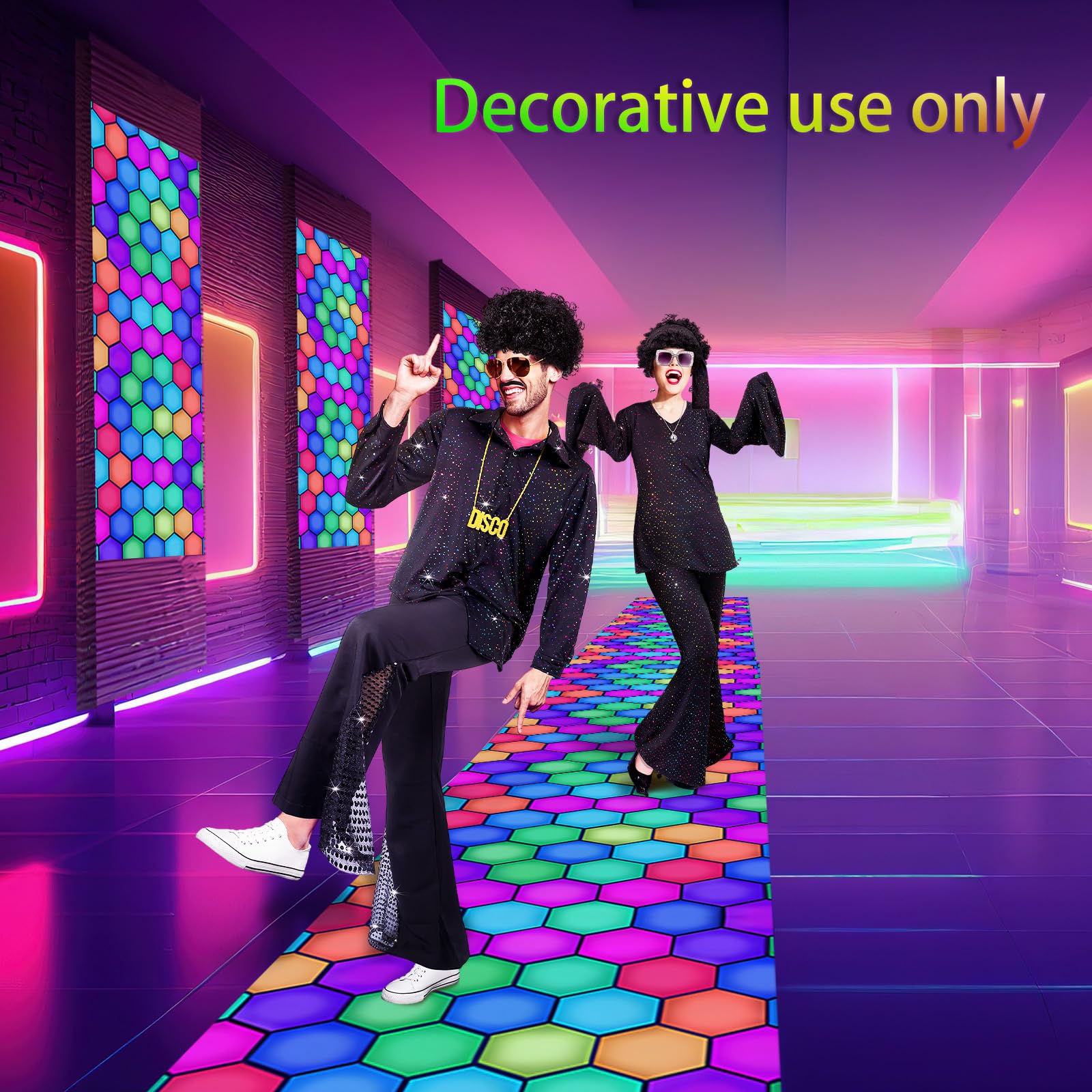 Snapklik.com : Haull 138 X 59 Inch Neon Light Up Dance Floor Neon Party ...