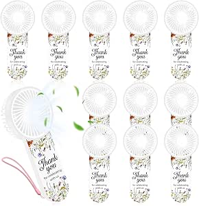 Amazon.com: 12 Pcs Wedding Favor Small Personal Portable Fan Mini ...