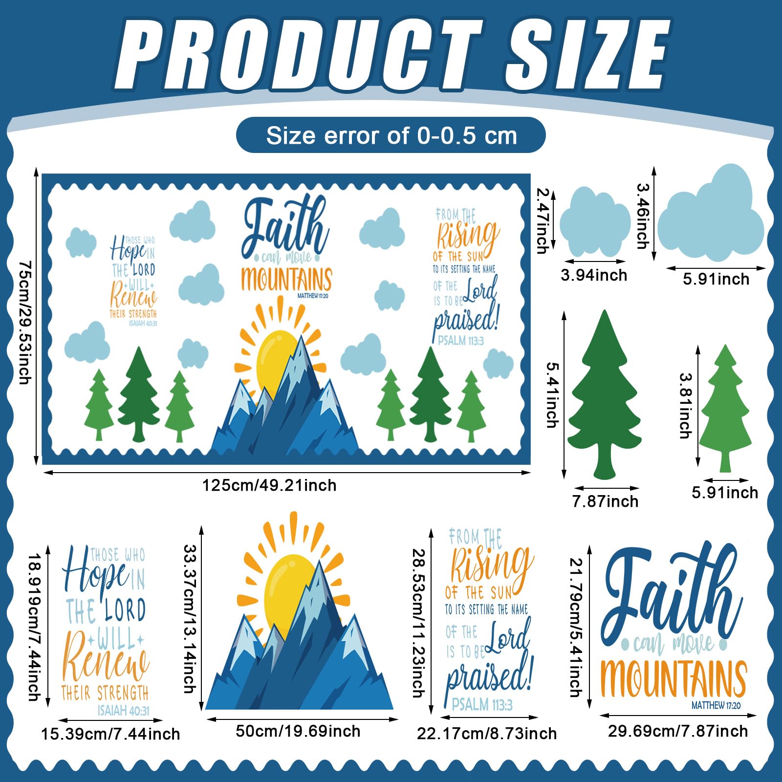Snapklik.com : Faith Can Move Mountains Bulletin Board Decoration ...