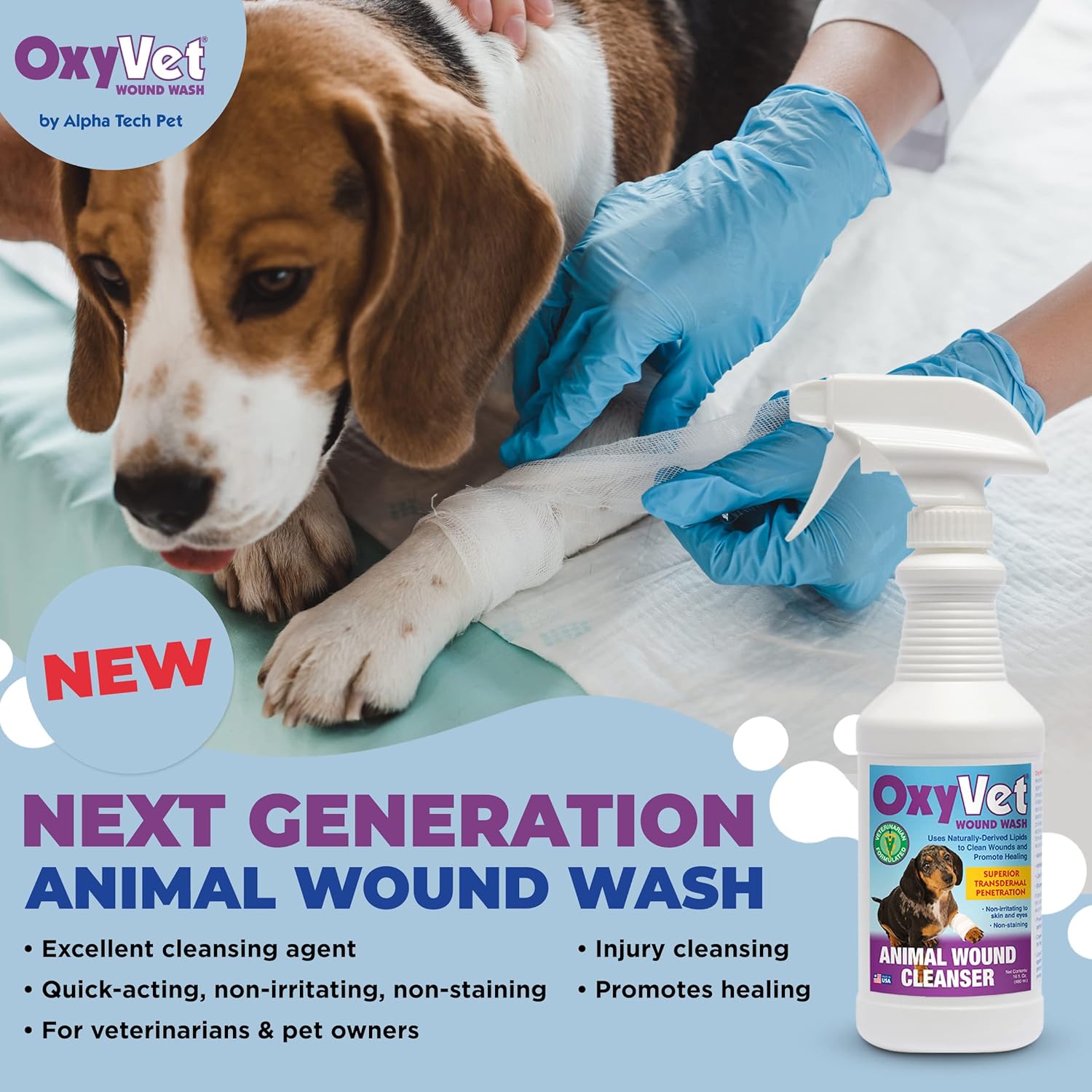 Buy OXYVET Wound Wash | Excellent Cleansing Agent | Non-Irritating to ...