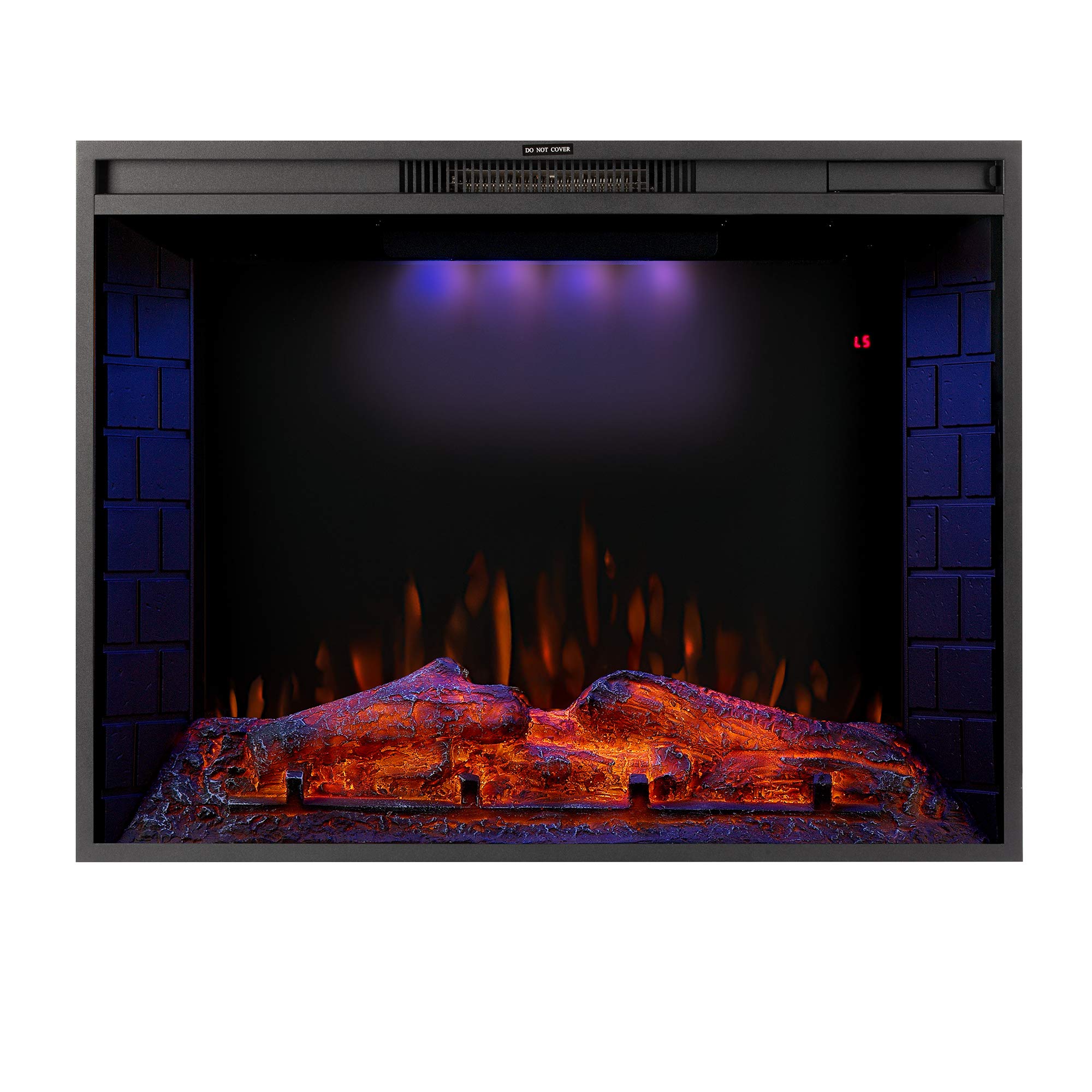Buy 33 inch Electric Fireplace, LED Recessed Fireplace Heater with 3 ...