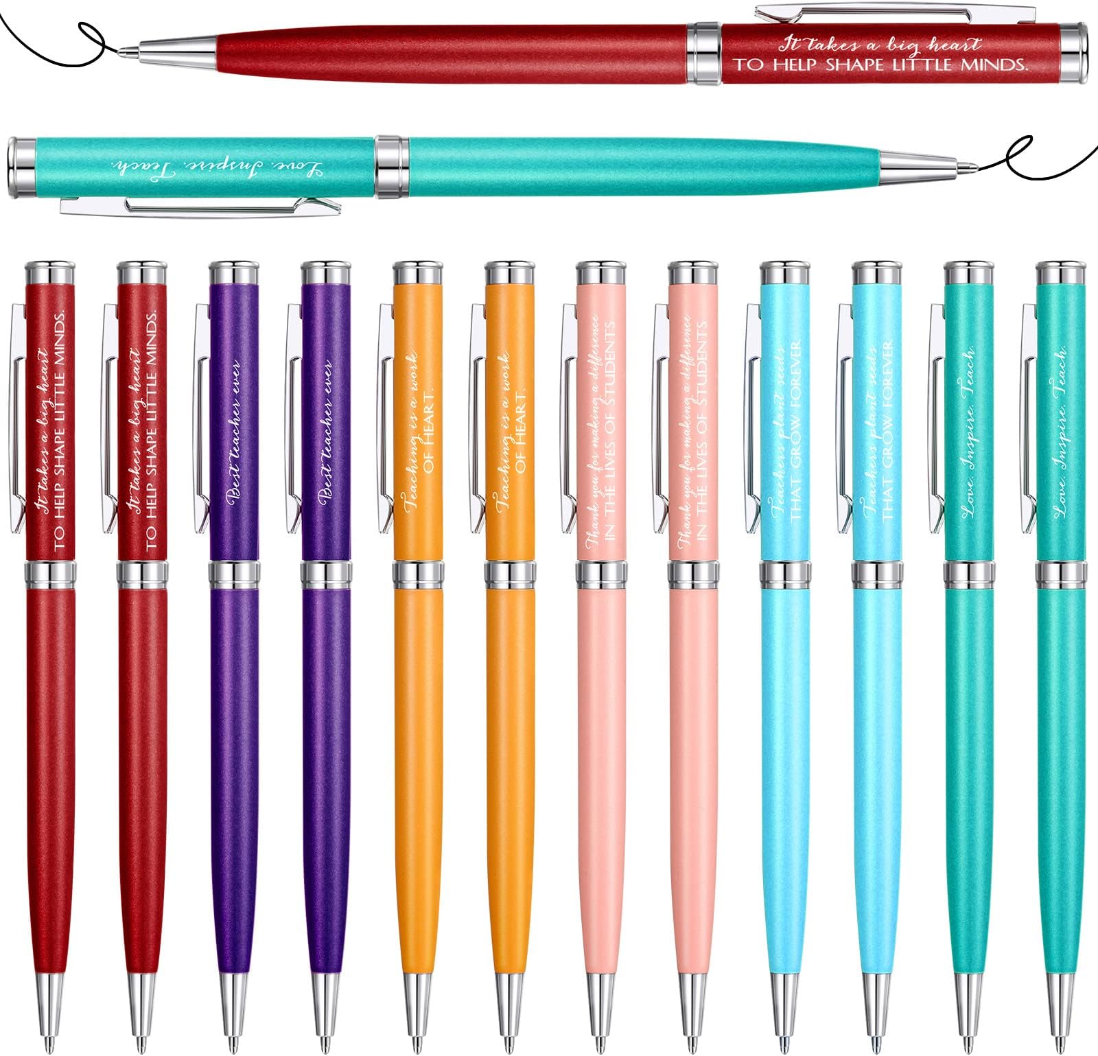 Amazon.com : Kosiz 50 Pcs Teacher Appreciation Pens Gifts Inspirational ...