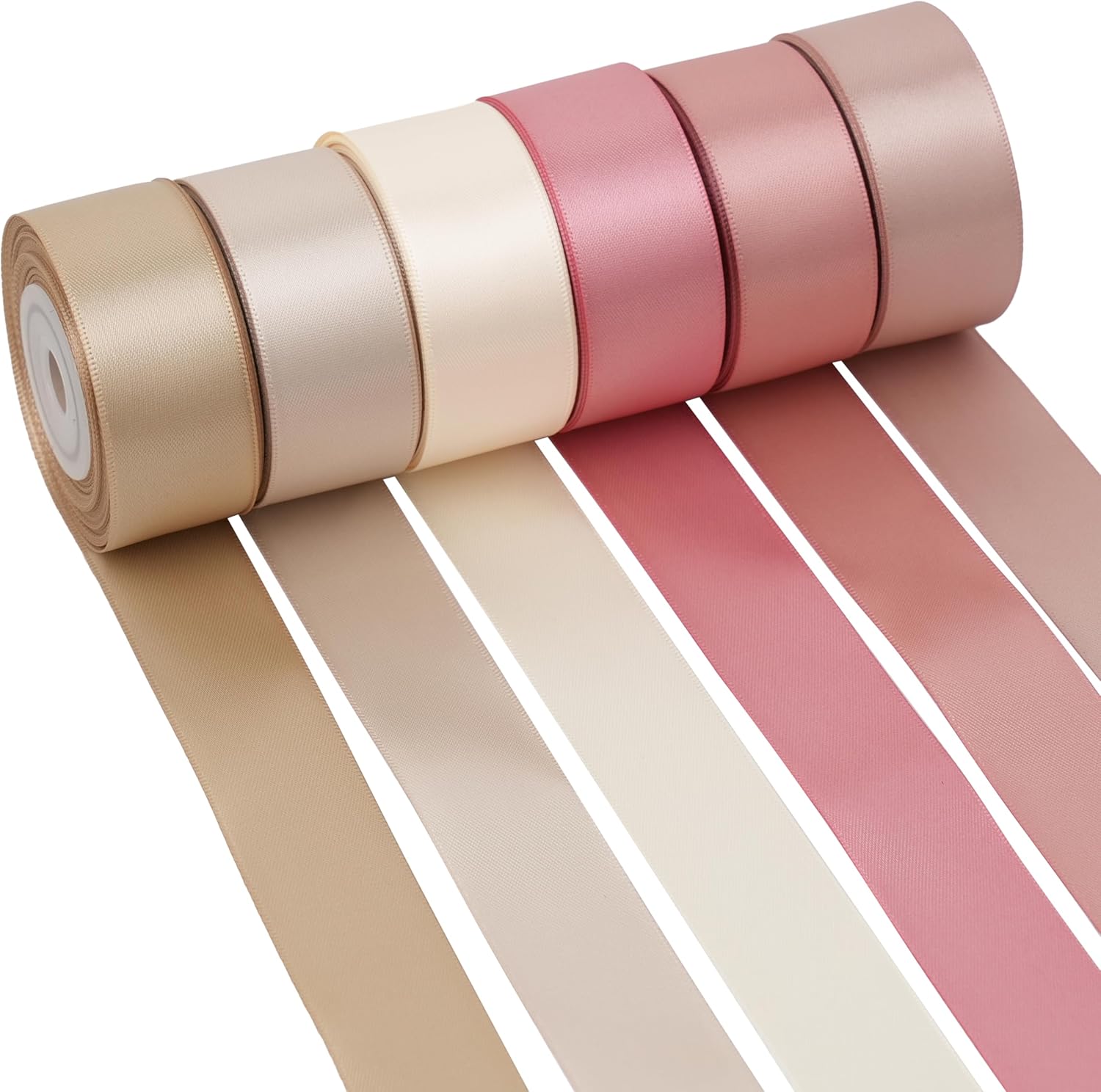 Amazon.com: MAYREEL 1 Inch Blush Champagne Ribbon Blush Pink and Gold ...
