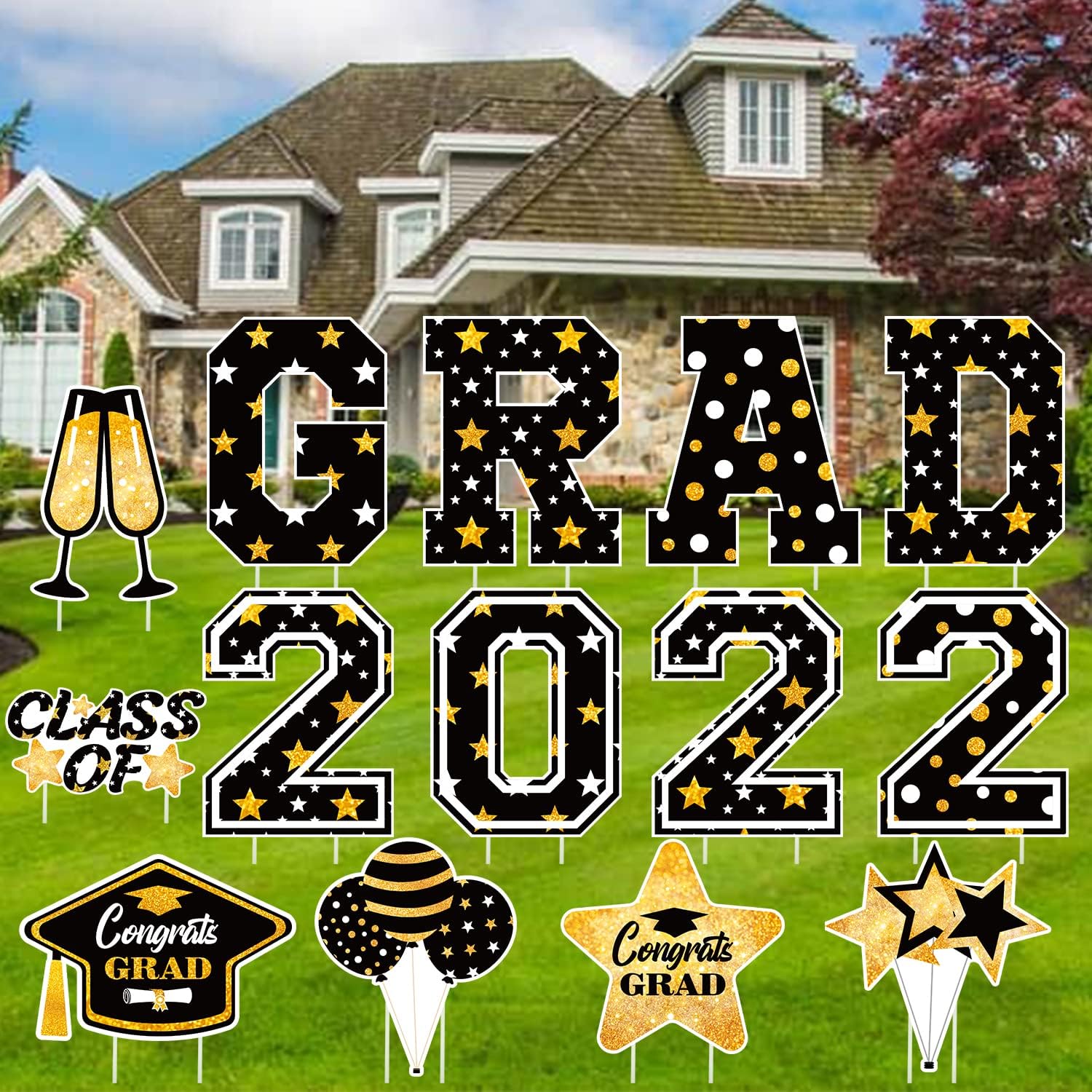 Buy 14 PCS 2022 Graduation Decorations 16 Inch Waterproof Graduation ...