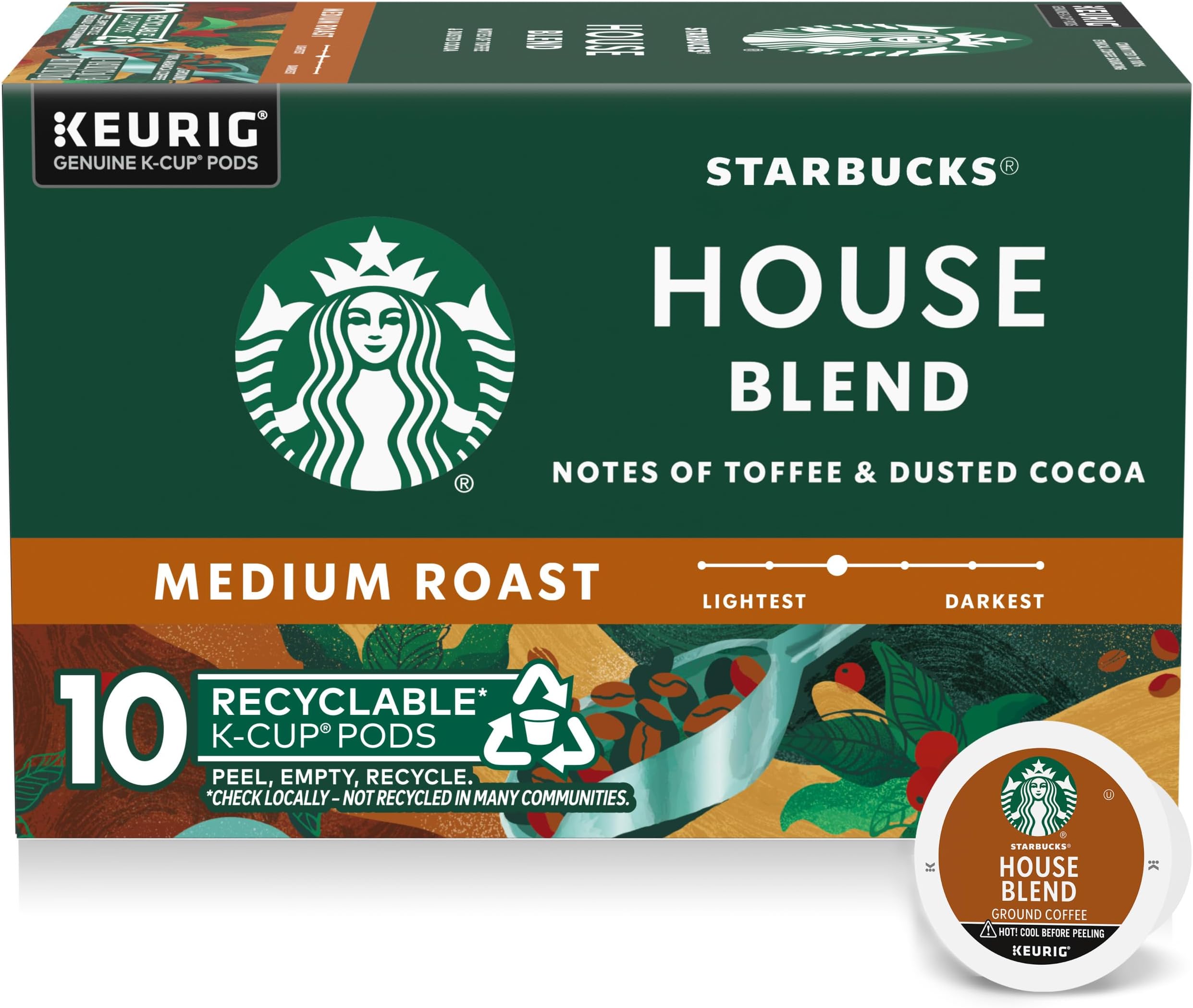 Amazon.com: Starbucks K-Cup Pods, Medium Roast Iced Coffee Blend ...