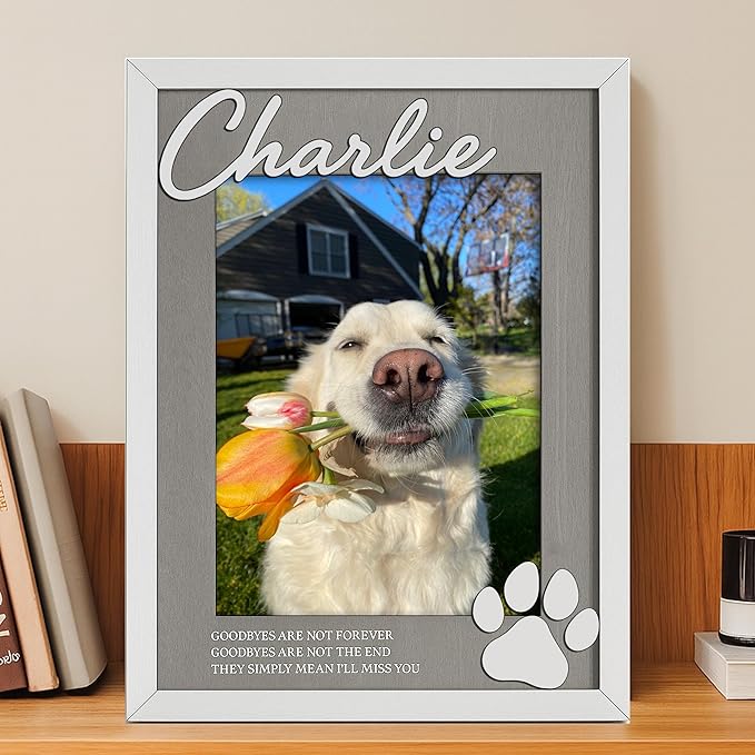 Amazon.com: Nazenti Personalized Dog Remembrance Frame, Memorial ...
