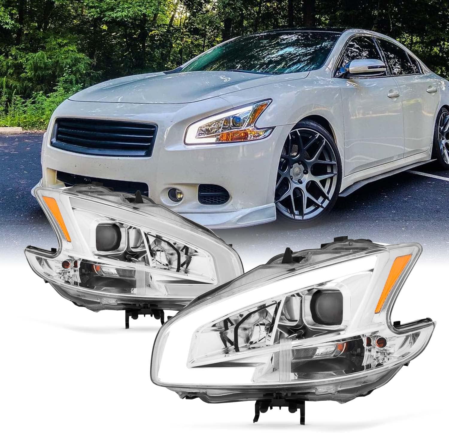 Amazon.com: AKKON - For Maxima 4Dr Sedan Projector Halogen Type ...