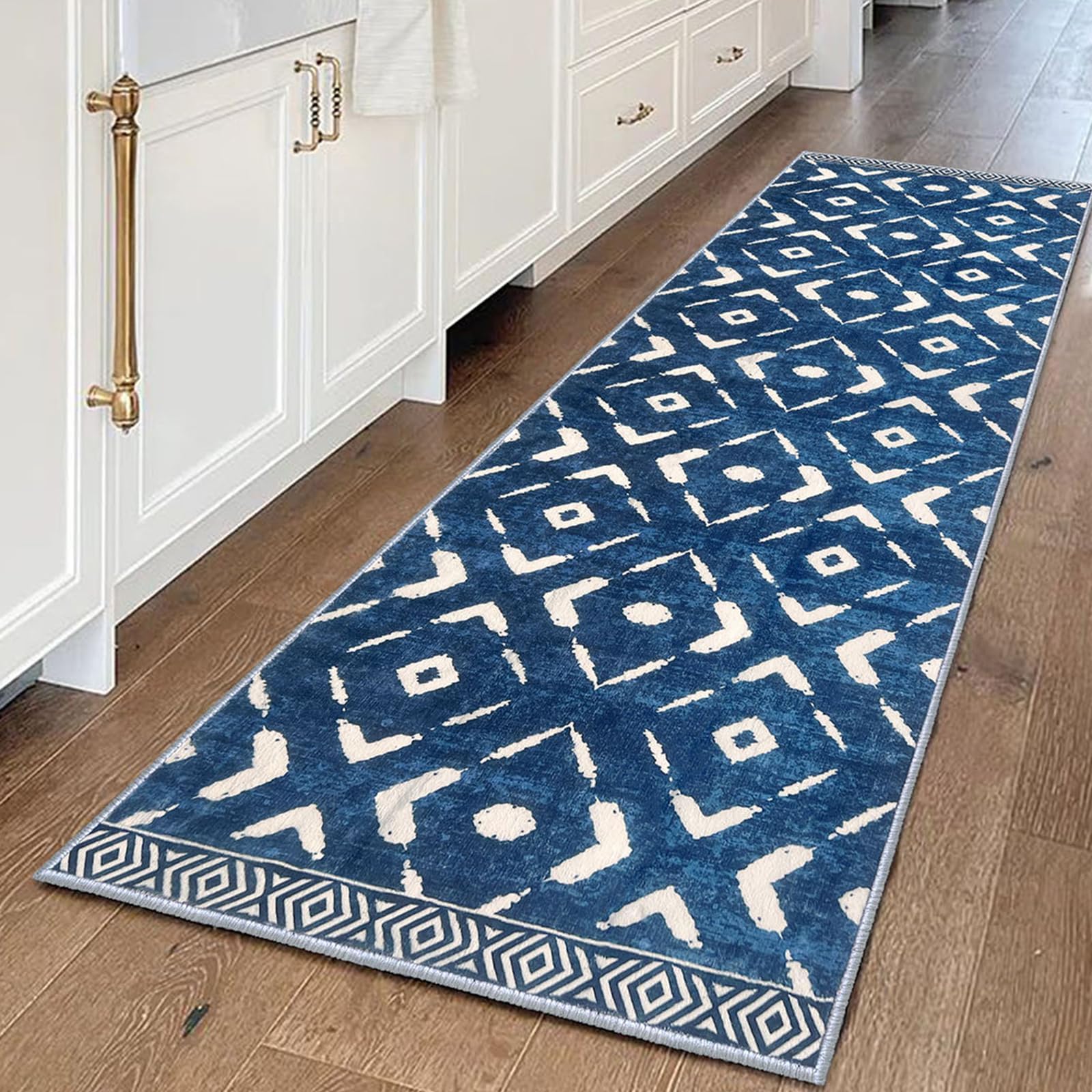Amazon.com: KUTA 2PCS Moroccan Washable Runner Rug 2x6 and 3x5 Bue Boho ...