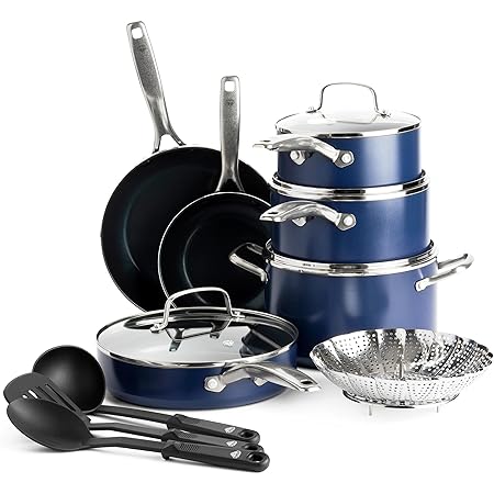 Amazon.com: Blue Diamond Cookware Diamond Infused Ceramic Nonstick, 14 ...