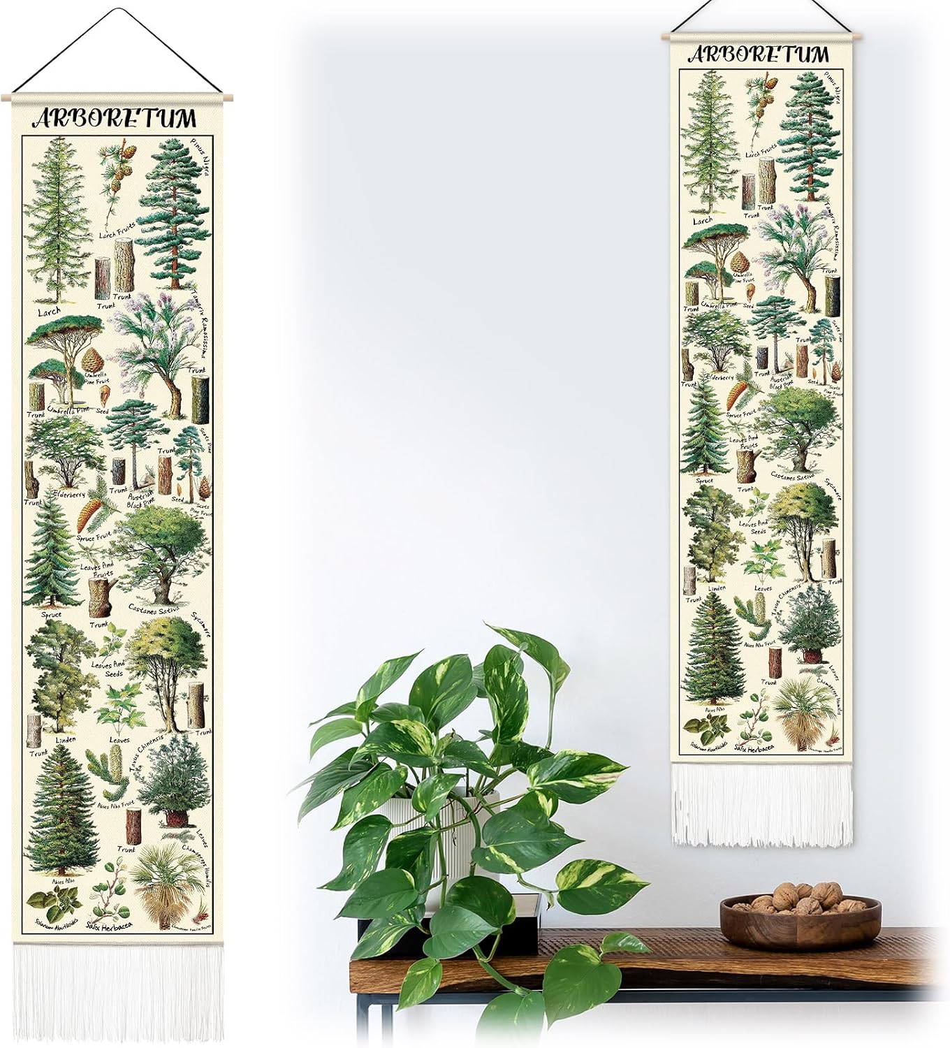 Amazon.com: Gilprop Vintage Plant Tapestry 51 x 13 Inch Long Vertical ...