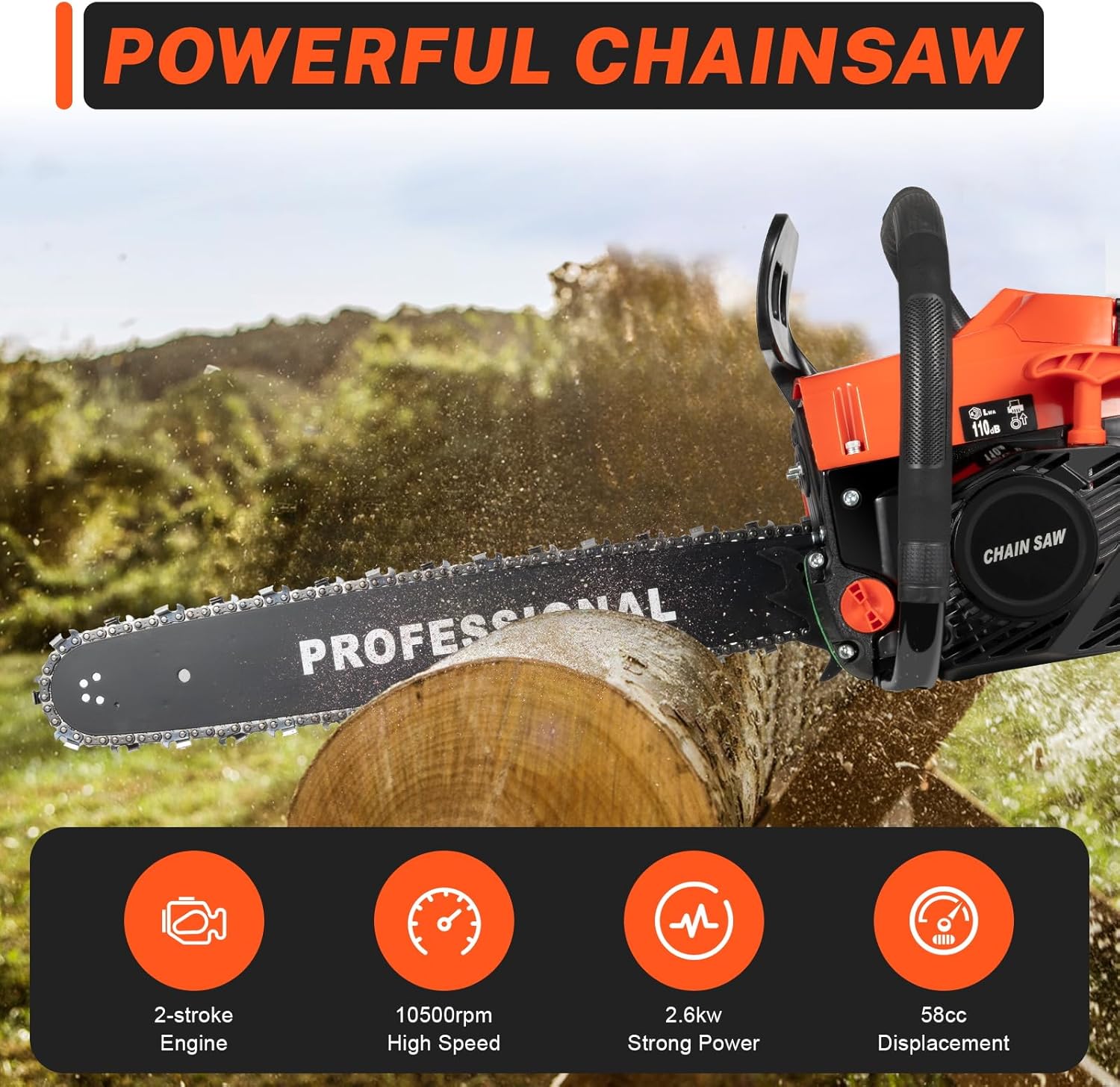 58CC Gasoline Chainsaw Engine, 2Stroke Craftsman Philippines | Ubuy