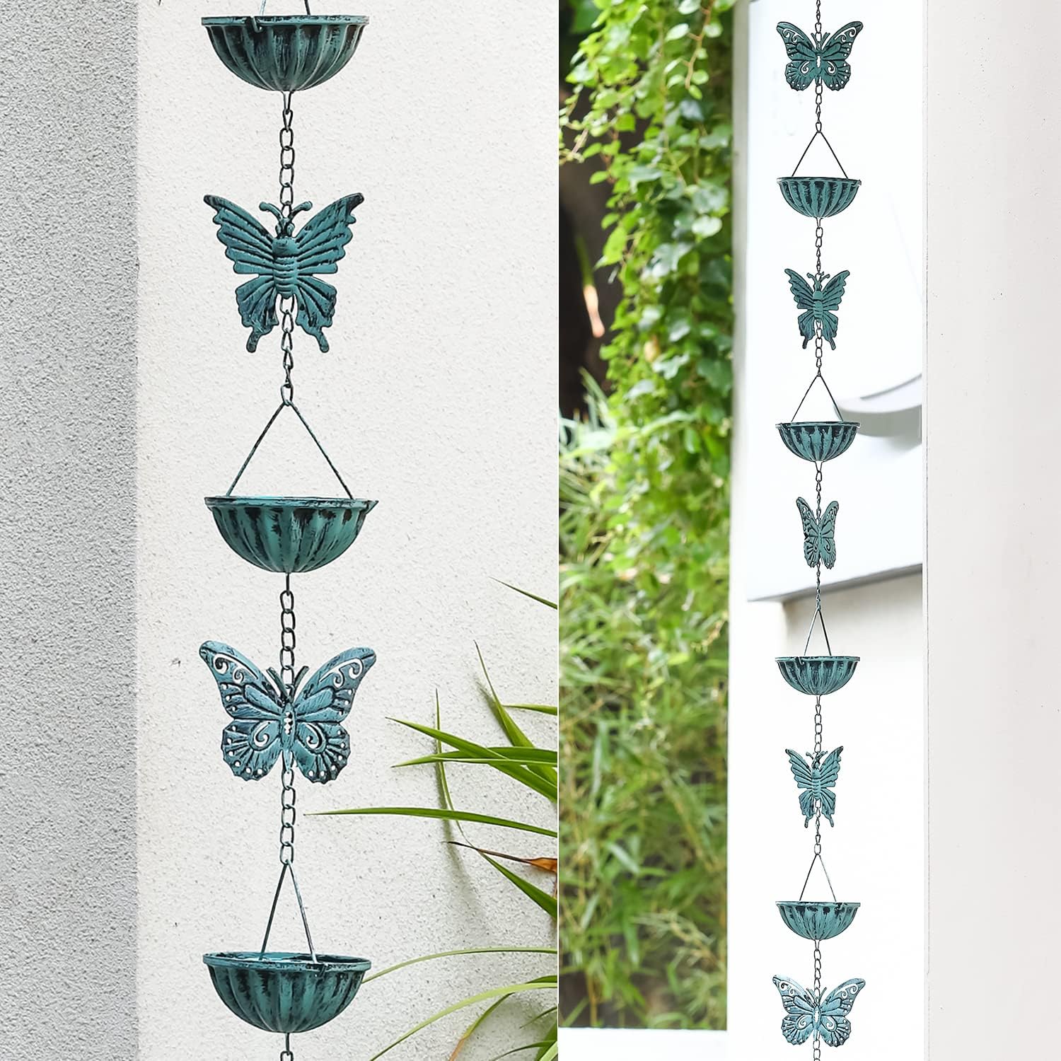 Amazon.com : Decorative Butterfly Iron Rain Chain : Patio, Lawn & Garden