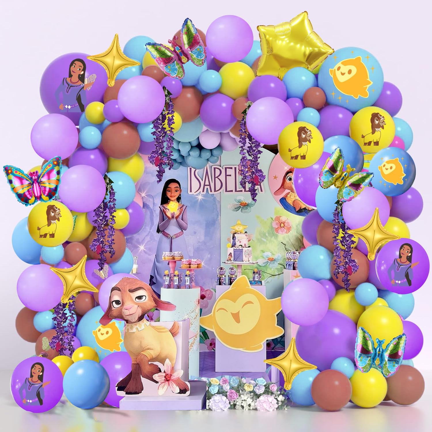 Amazon.com: 136Pcs Wish Girl Princess Asha Decorations Princess Asha ...