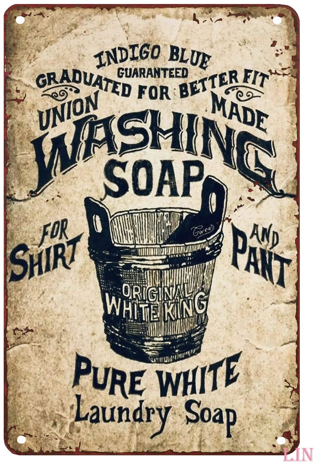 Amazon.com: Laundry Sign Decor Vintage Style Washing Soap Laundry ...