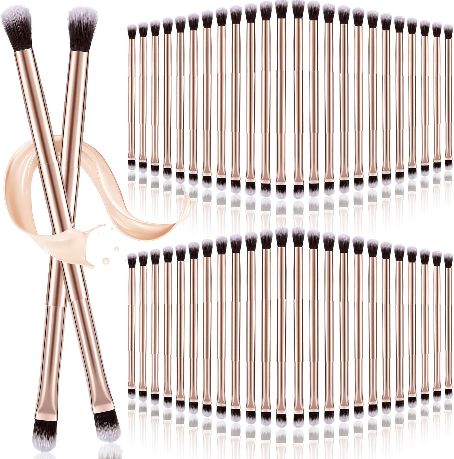 Amazon.com: 12 Pcs Eyeshadow Smudge Brush 2 in 1 Eye Shadow Brushes ...