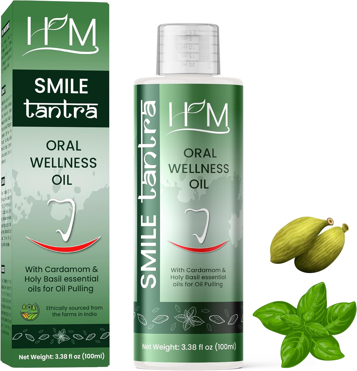 Amazon.com: Oil Pulling with Cardamom & Holy Basil Essential Oils for ...