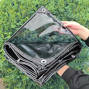 SDLLG Rain tarpaulins, waterproof transparent tarpaulin with eyelets ...