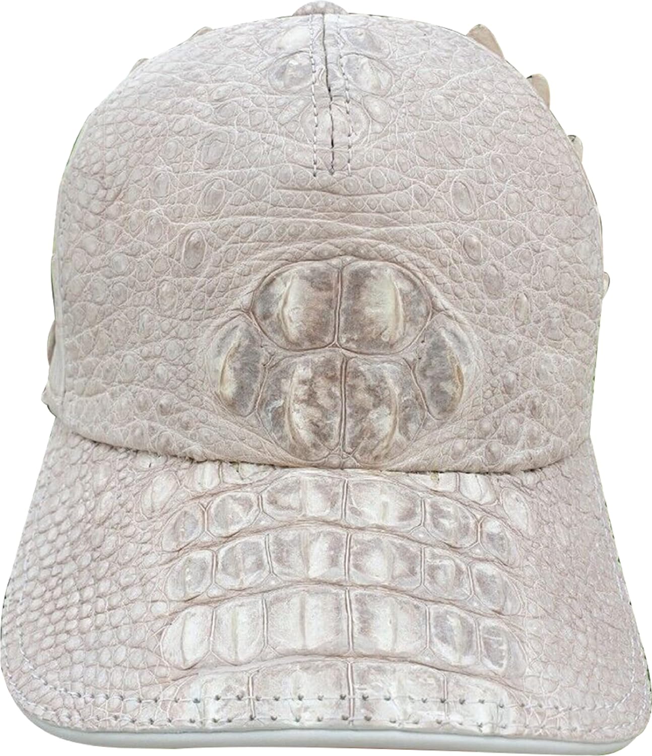 Amazon.com: Vinacreations White Leather Hat Adjustable Baseball Cap ...
