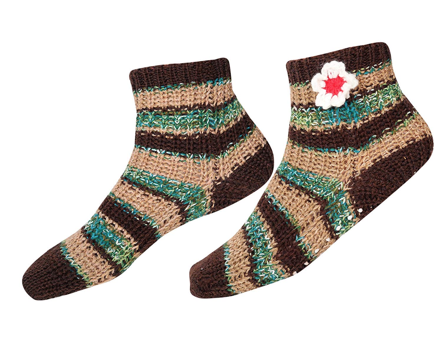 JMP Girl's Warm Knitted Ankle Socks (Multicolour, Free Size) : Amazon ...