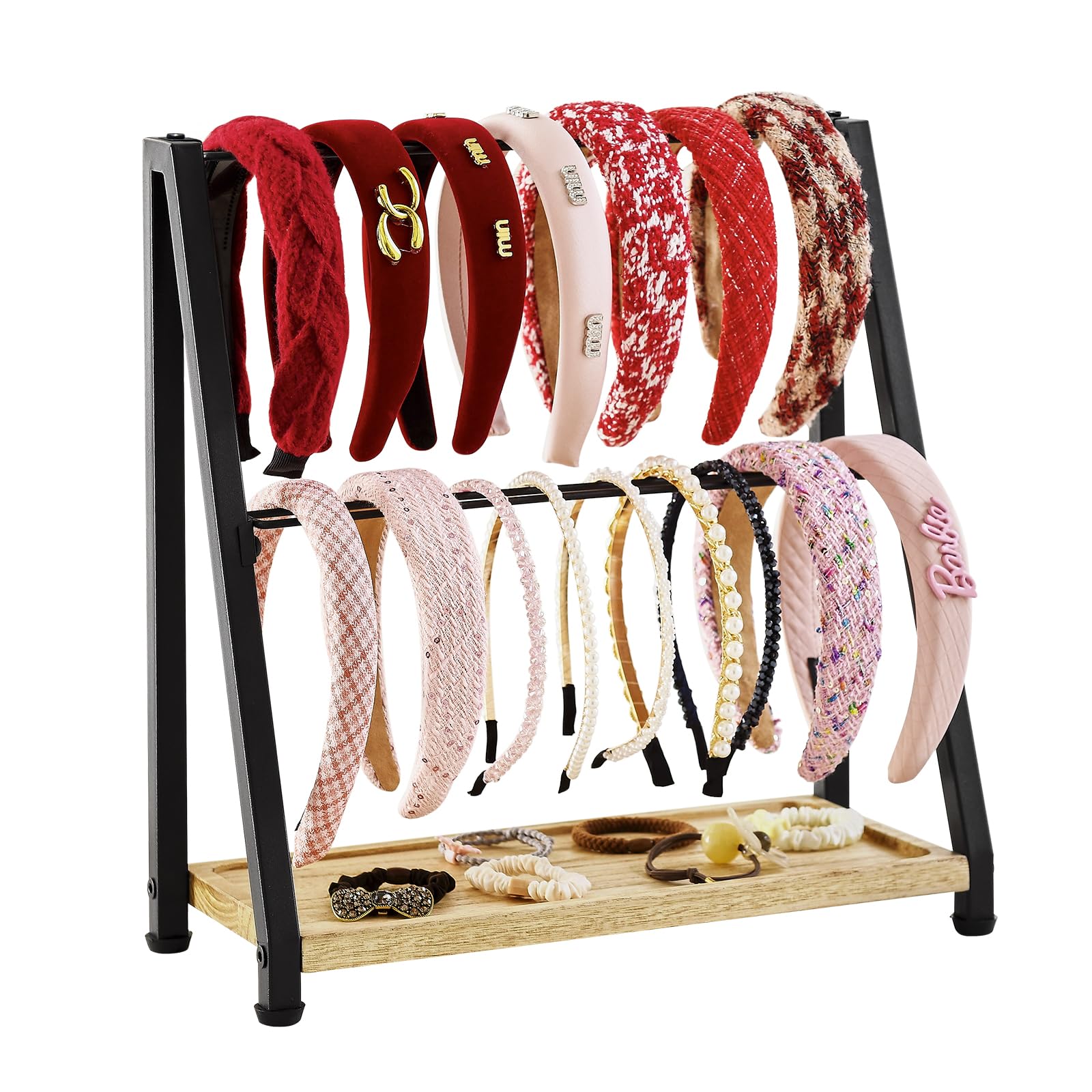 Amazon.com: DGWJSU Headband Holder Organizer Metal 2-Tier Display Stand ...