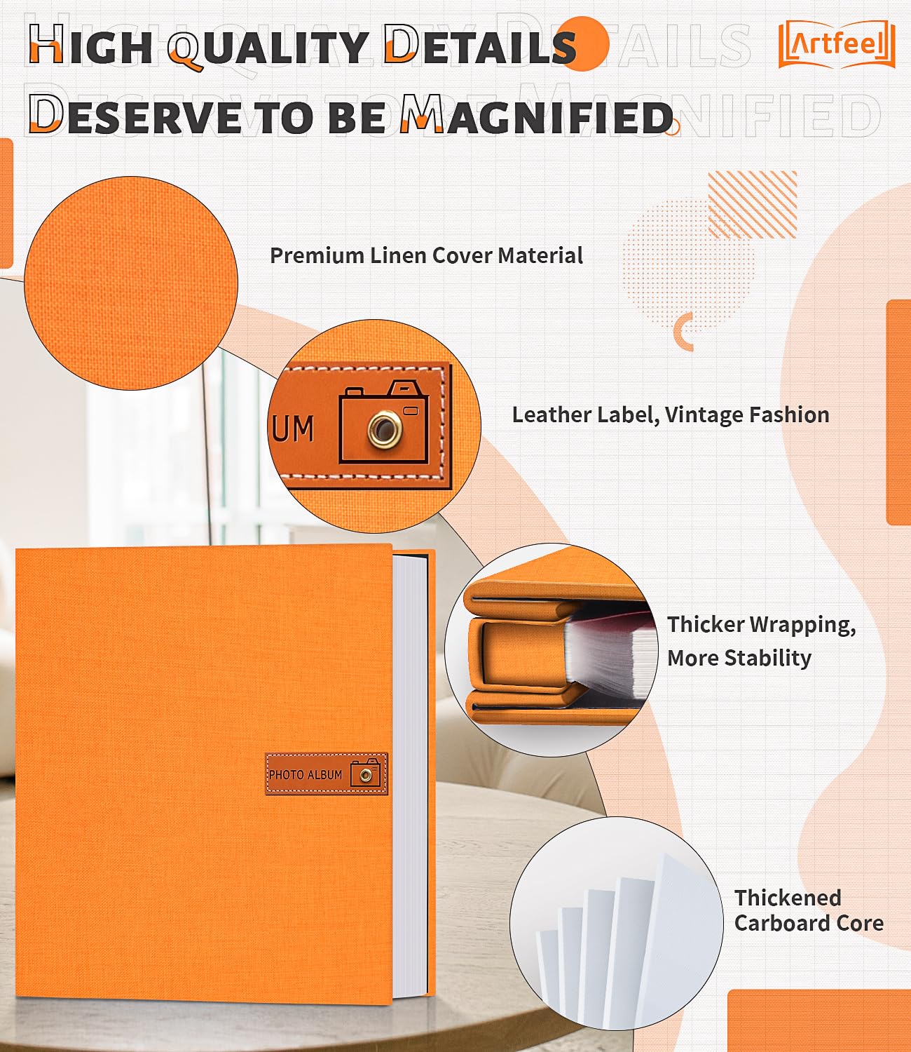 Snapklik.com : Artfeel Photo Album Self Adhesive Scrapbook Album,Photo Book For 4x6,5x7,8x10 ...